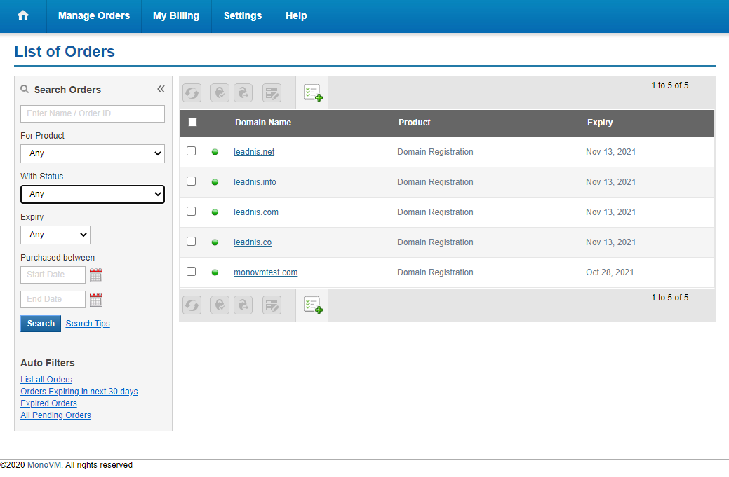How to Use and Manage the Domain Control Panel